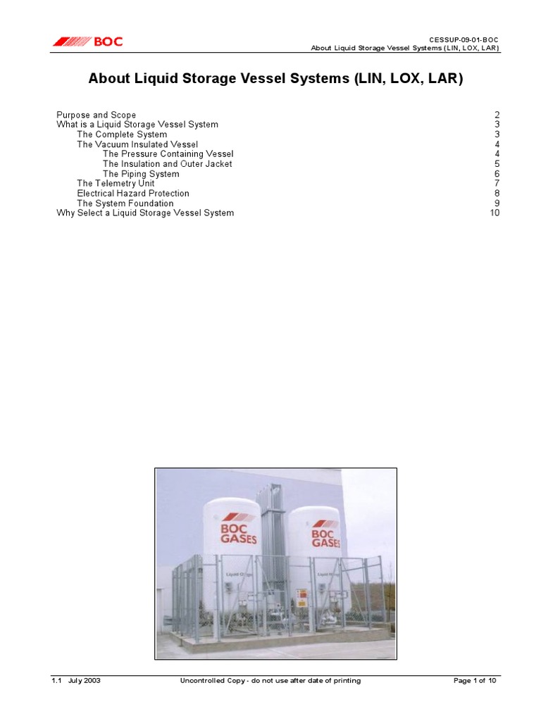 BOC Nitrogen VIE's | PDF | Liquid Oxygen | Cryogenics
