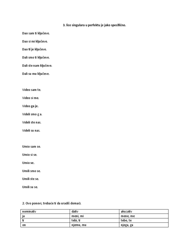 Serbian Language Grammar Guide | PDF