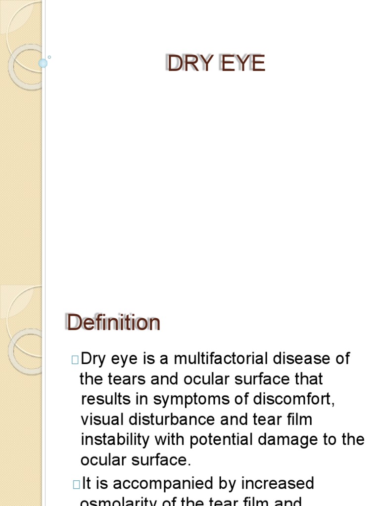 Dry Eye | PDF | Human Eye | Cornea