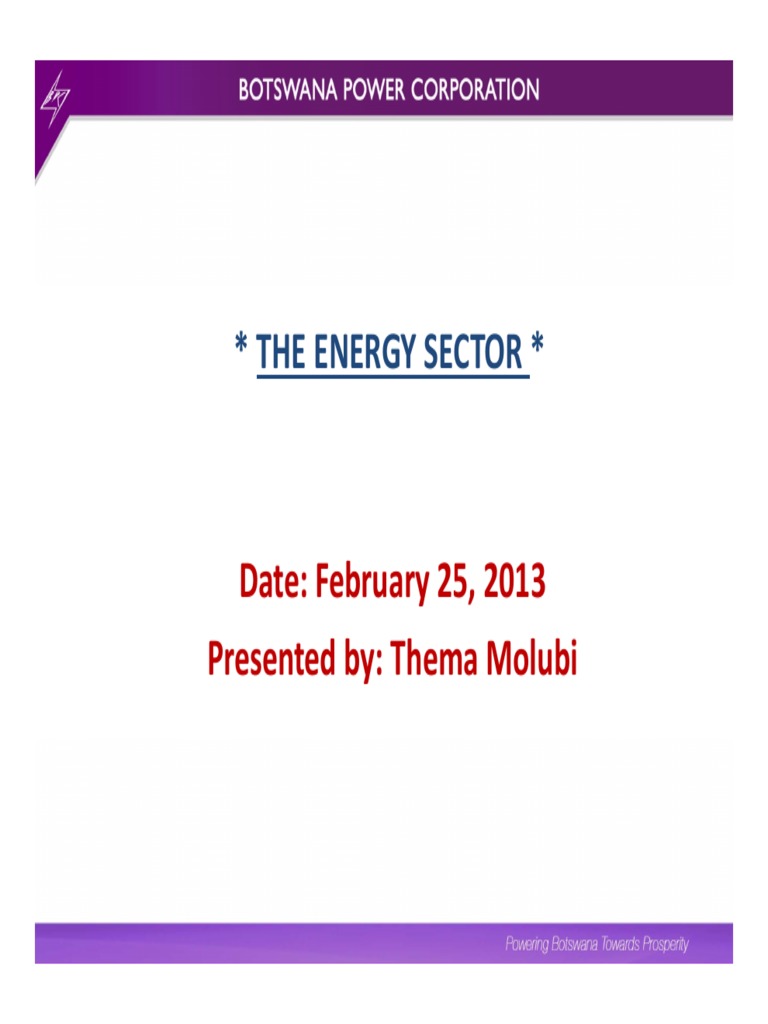 Botswana Power Sector | PDF | Electrical Grid | Kilowatt Hour