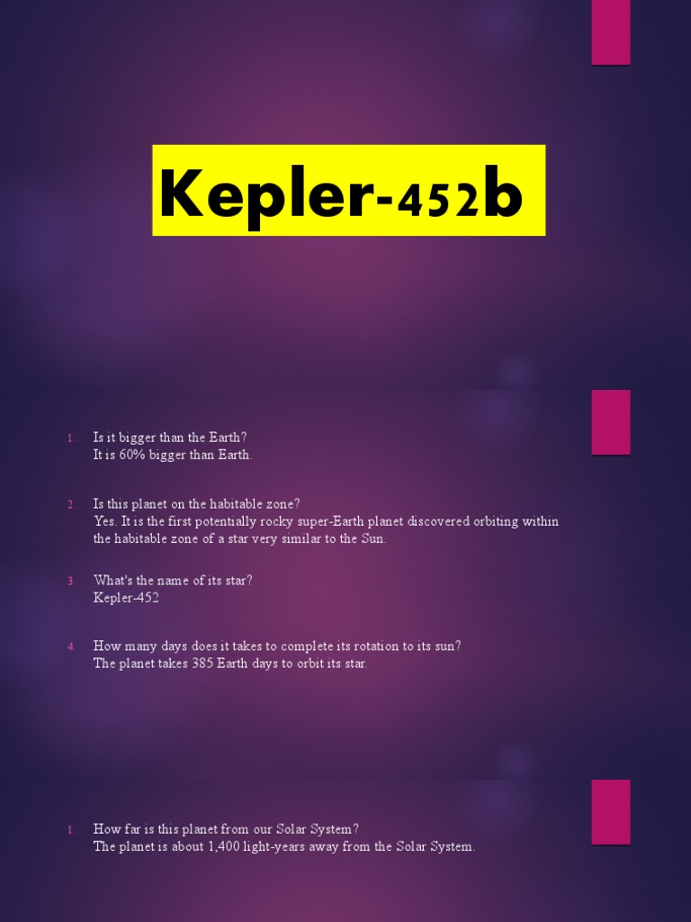 Kepler 452b | PDF | Terrestrial Planets | Exoplanet