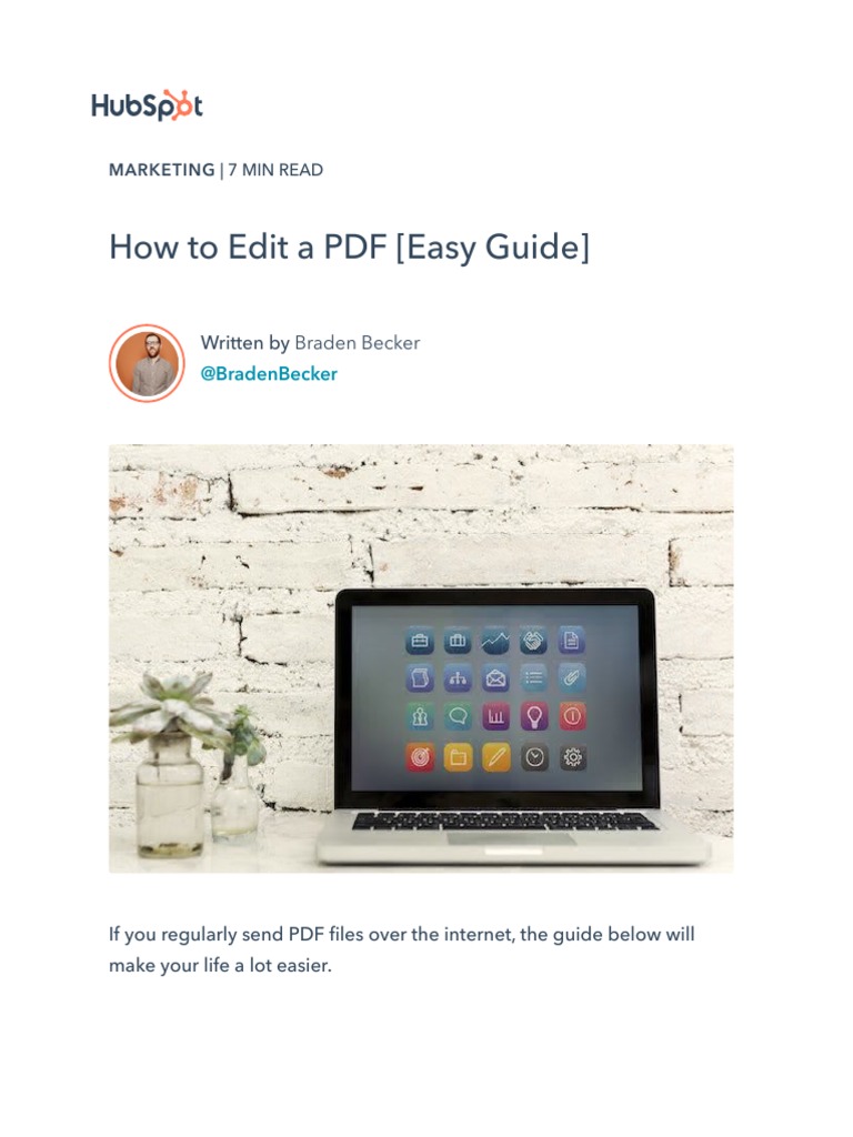 How To Edit A PDF (Easy Guide) | PDF | Computer Related Introductions ...