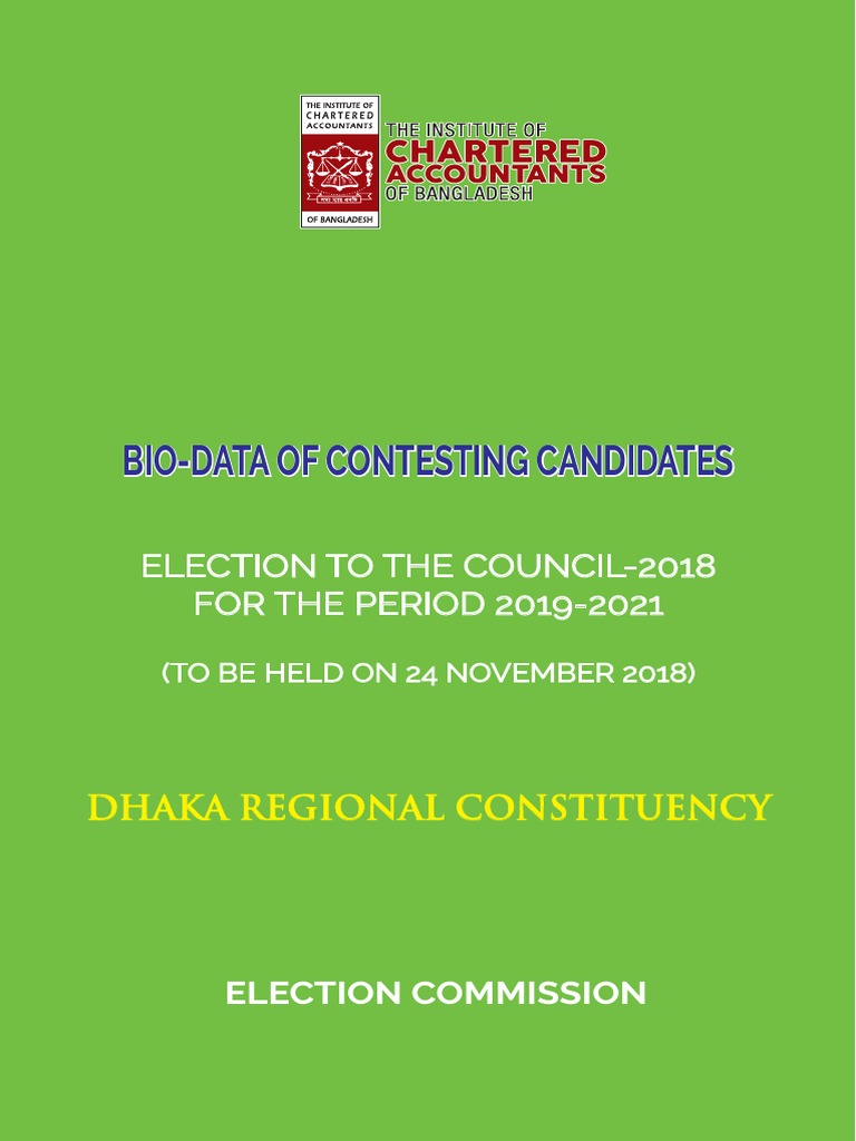 Bio-Data of Contesting Candidates | PDF | Accountant | Bangladesh