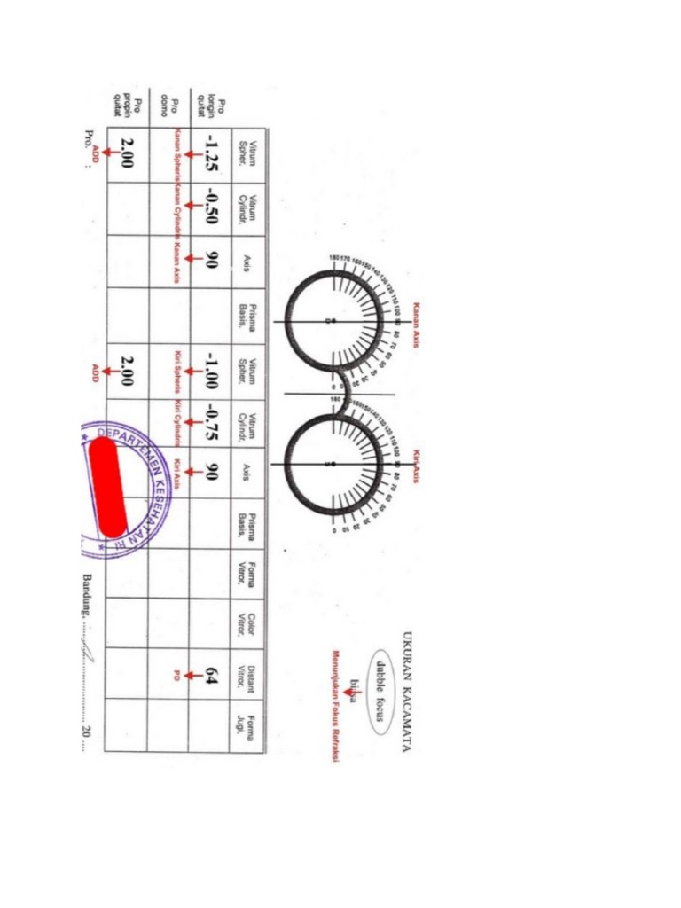 Contoh Form Resep Kacamata Pdf