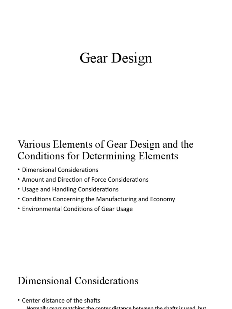 Gear Design | PDF | Gear | Machines