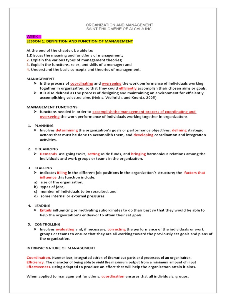 Definition of Management | PDF | Goal | Max Weber