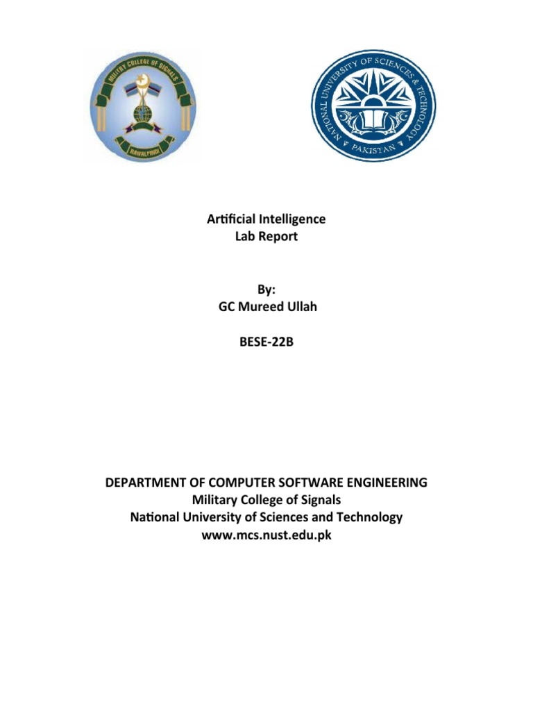 Artificial Intelligence Lab Report | PDF | Theoretical Computer Science | Algorithms And Data ...