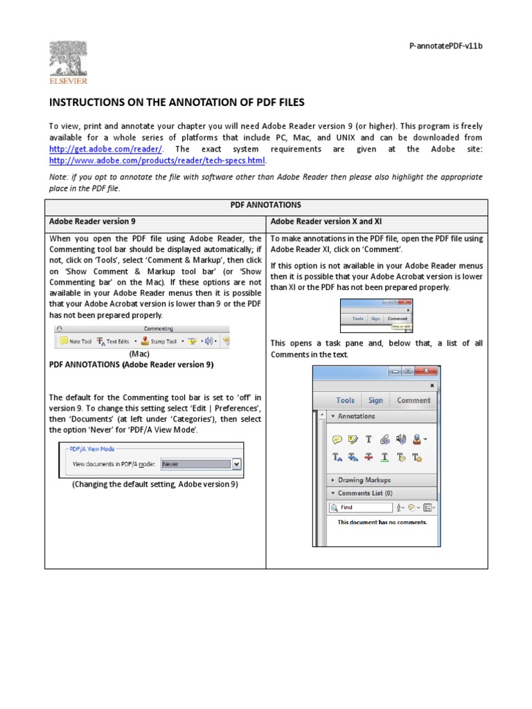 Instructions On The Annotation of PDF Files | PDF | Point And Click ...