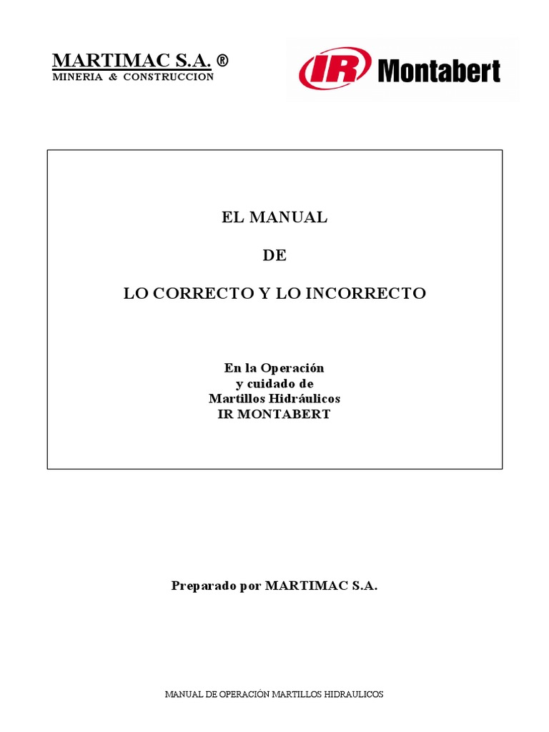 Manual Operacion | PDF | Demolición | Minería