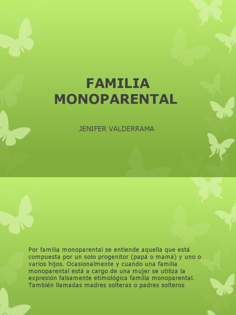 Características de la familia monoparental | PDF | Ciencias sociales ...
