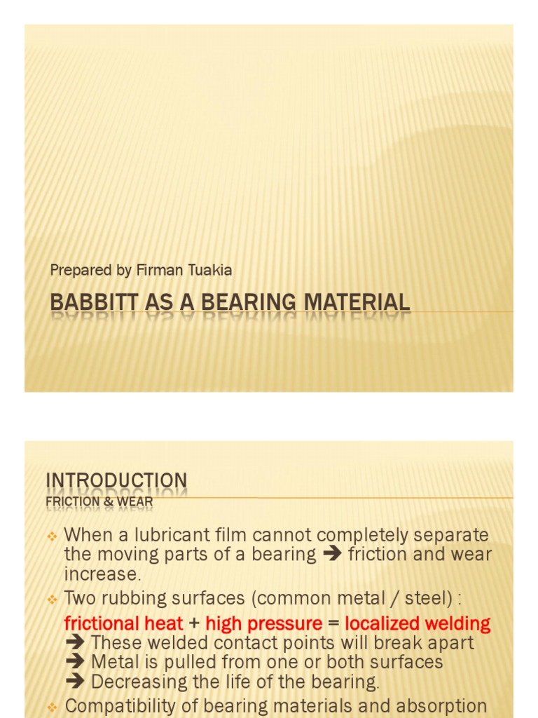 Analysis of Babbitt Materials for Bearing Applications | PDF | Casting ...