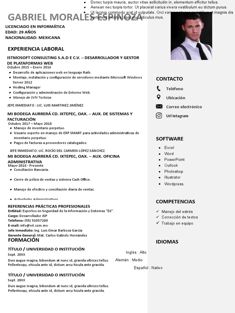 83 Curriculum Vitae Laboral | PDF | Microsoft Office | Software ...