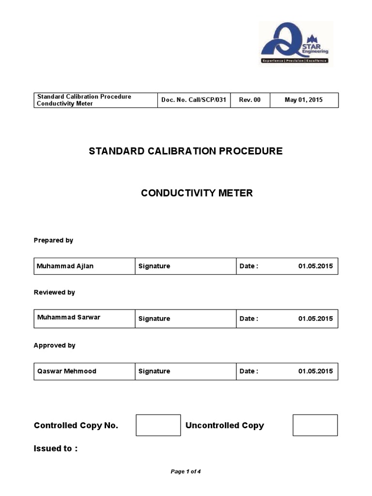031-Conductivity Meter | PDF | Calibration