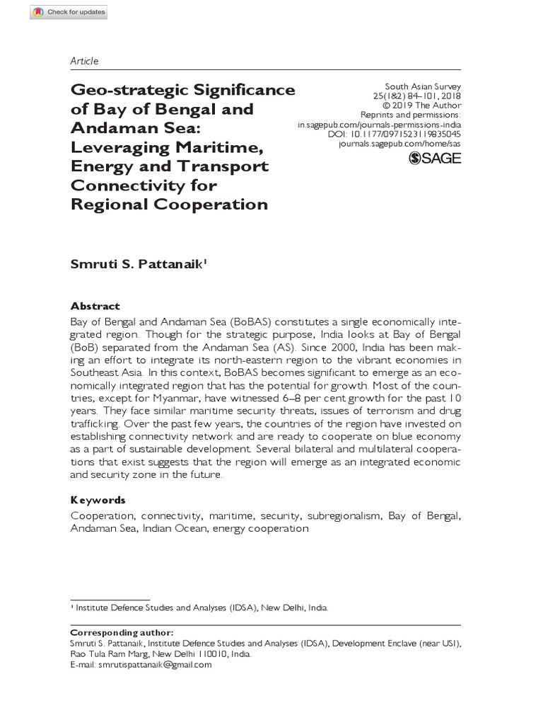 Geo-Strategic Significance | PDF | Sea | South Asia
