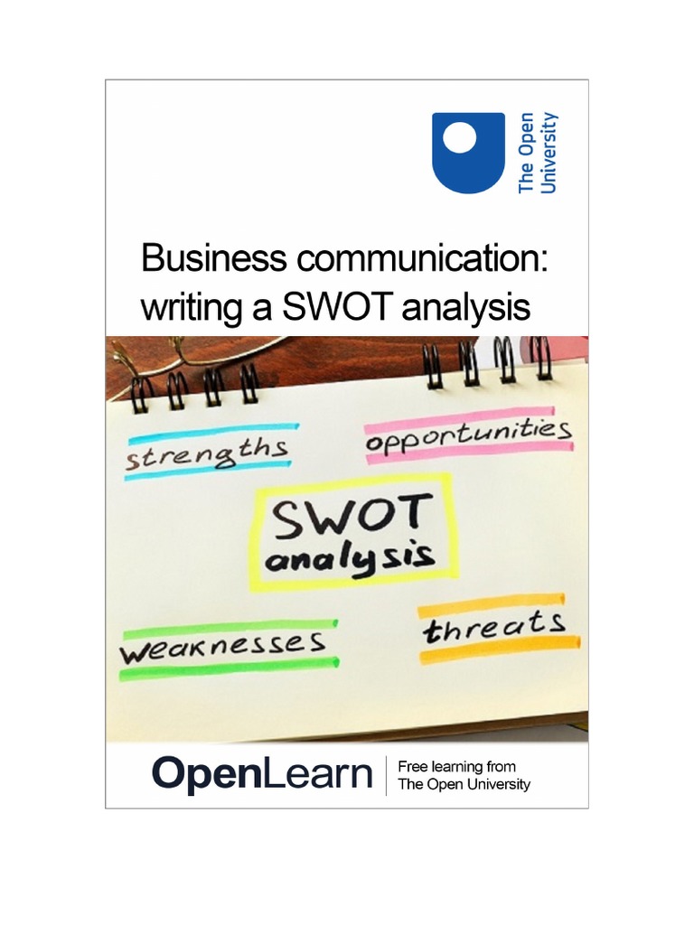 Business Communication Writing A Swot Analysis | PDF | Swot Analysis ...