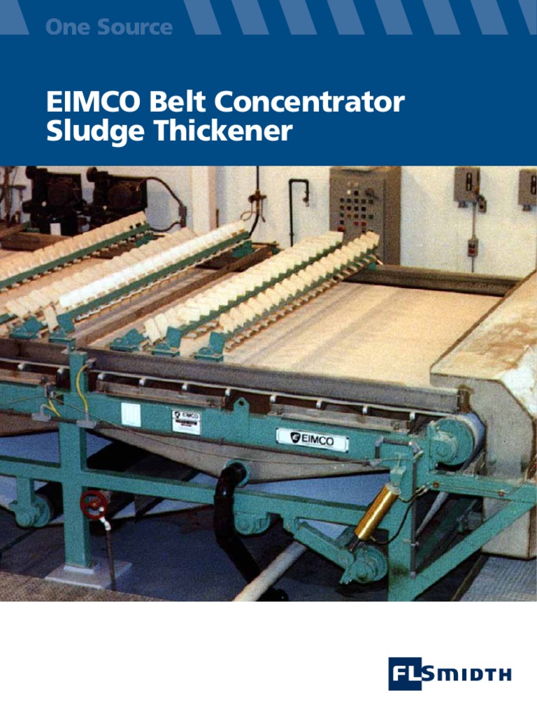 EIMCO Belt Concentrator Sludge Thickener | PDF | Filtration | Plough