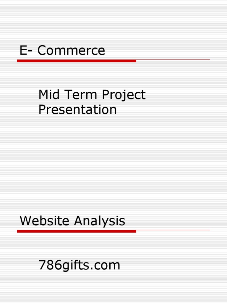 E-Commerce Mid Term Project Presentation | PDF | E Commerce | Business