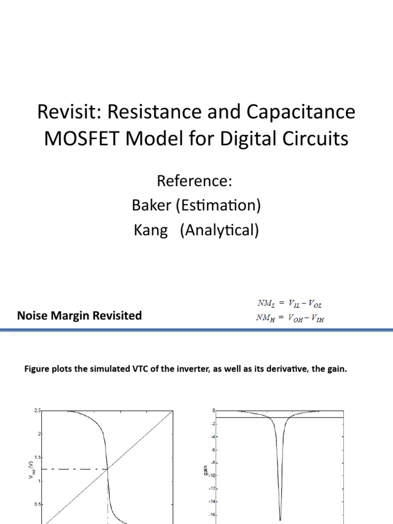 Revisit: Resistance and Capacitance MOSFET Model For Digital Circuits ...