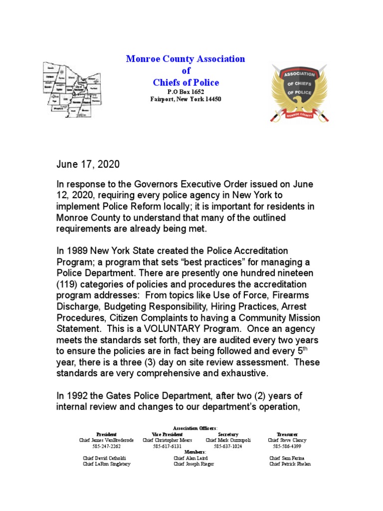 Police Chiefs Statement 61720 | PDF | Police | Social Institutions