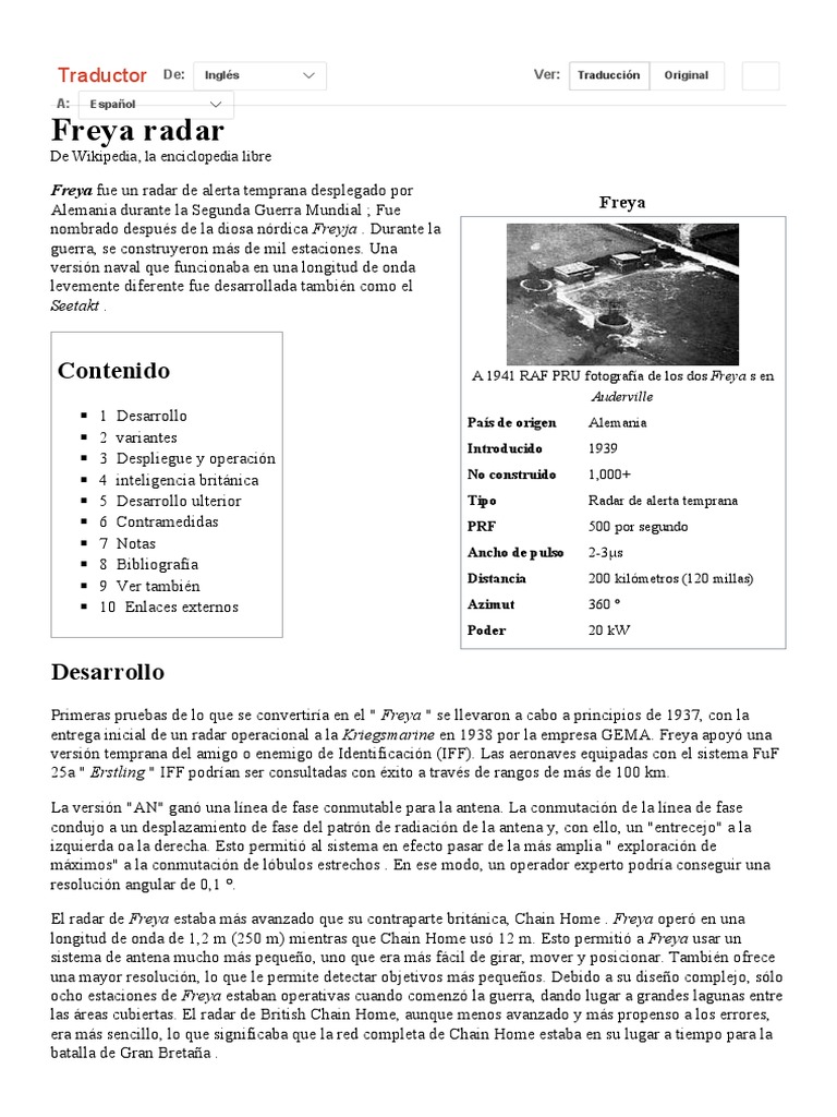Radar Freya en la Segunda Guerra Mundial | PDF | Radar | Tecnología militar