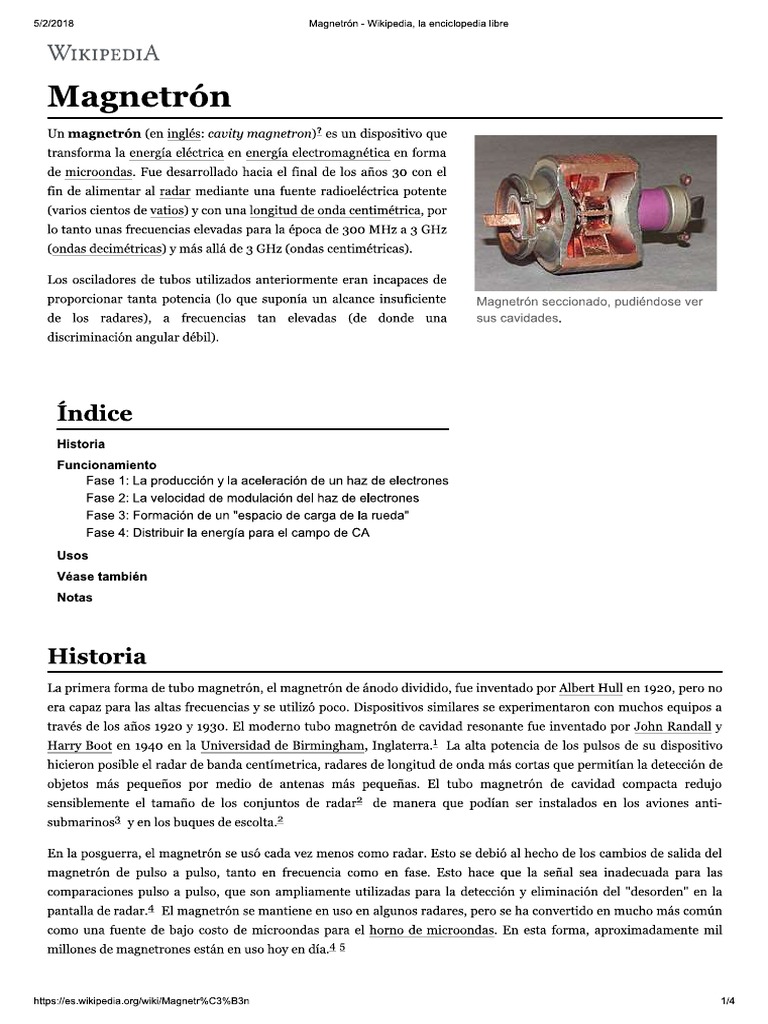 Magnetrón PDF | PDF