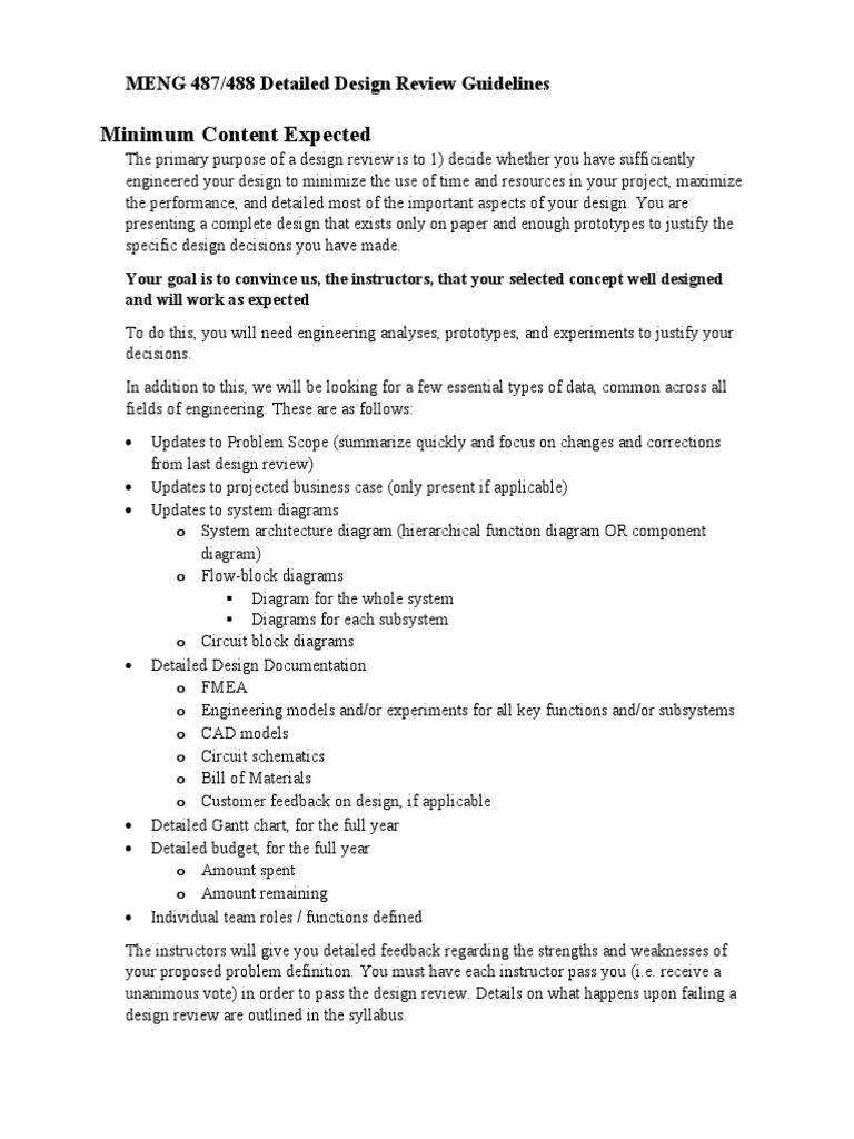 DR3 - Detailed Design Review Guidelines | PDF | Design | Business