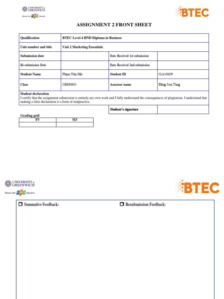 486- Assignment 2 Frontsheet -đã chuyển đổi | PDF | Coca Cola | Pepsi Co