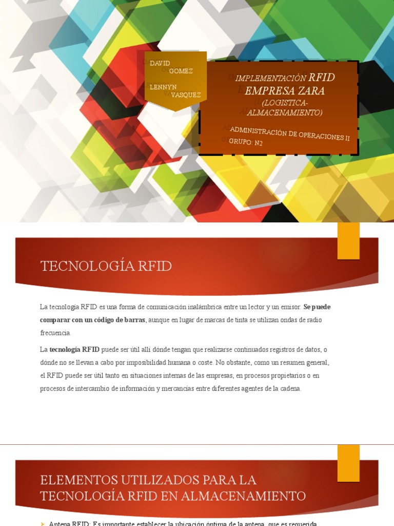 Sistema RFID en Zara 1er Avance | PDF | Identificación de frecuencia de ...