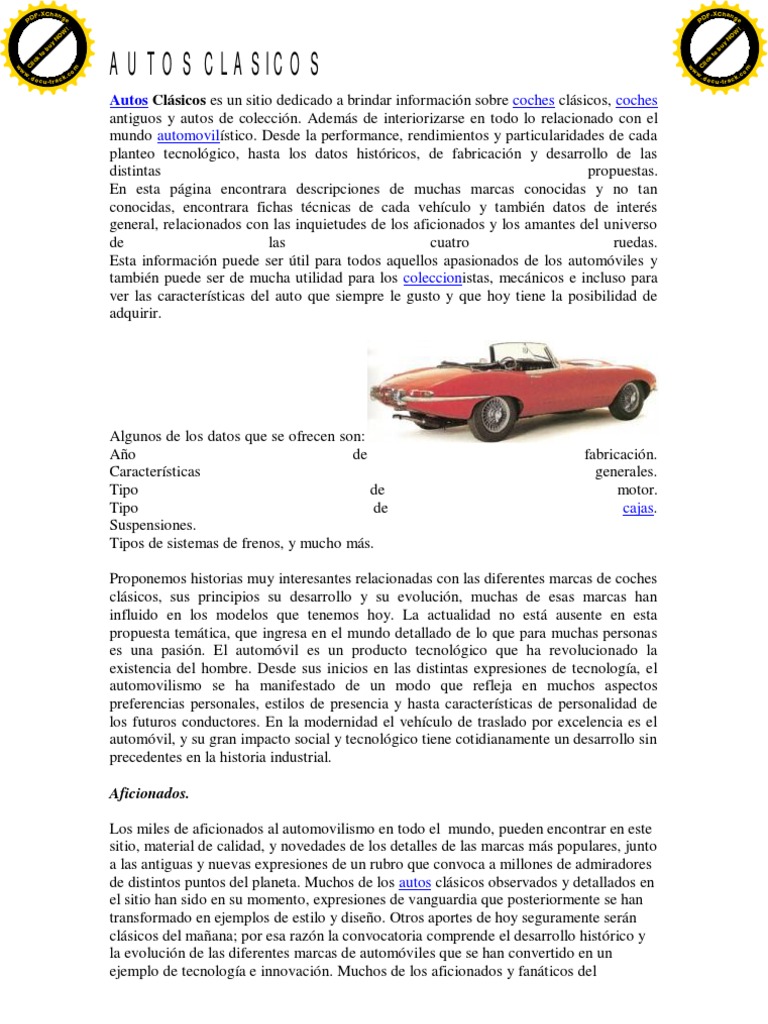 Autos Clásicos | PDF | Coche | Volkswagen