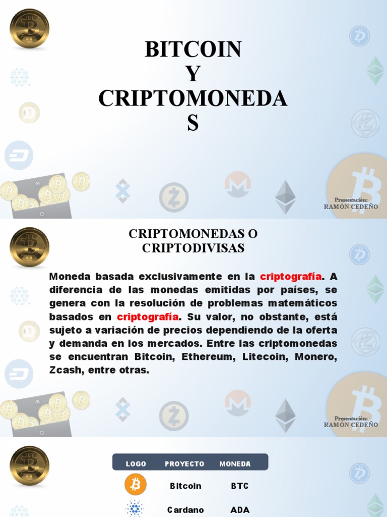 Presentación Criptomonedas | PDF | Criptomoneda | Bitcoin