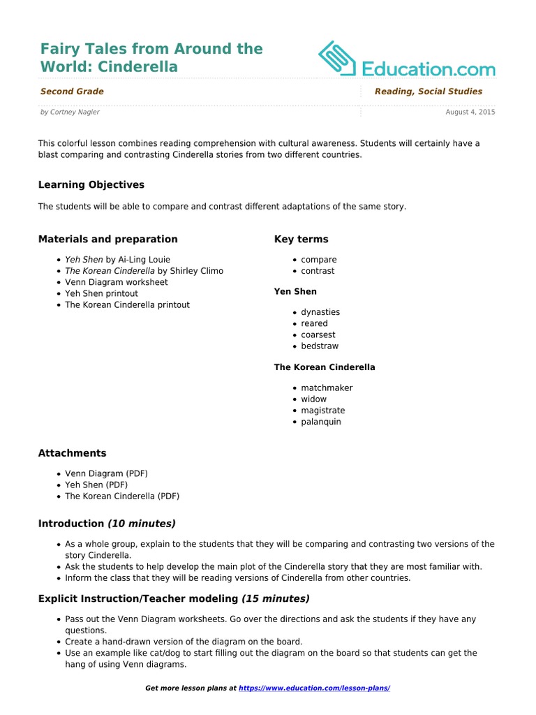 2nd Grade Global Cinderella Lesson | PDF