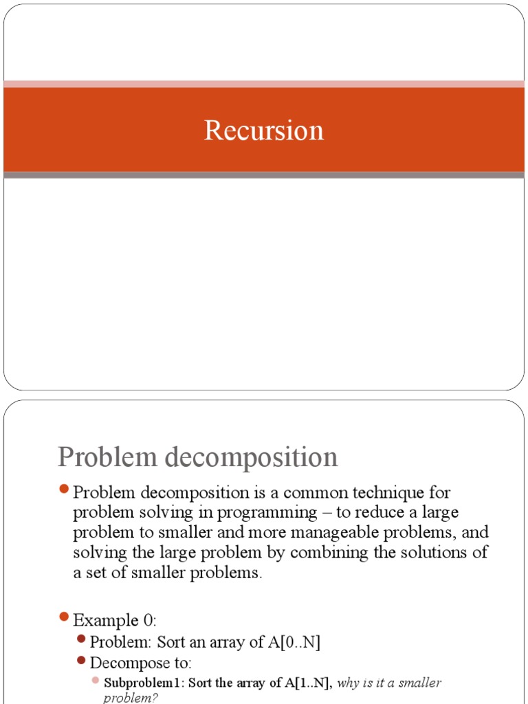 11 Recursion Pdf Recursion Subroutine 5393