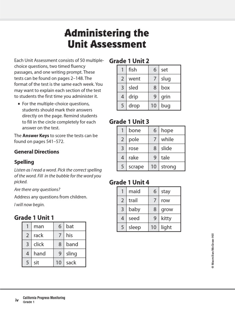 Administering The Unit Assessment | PDF | Multiple Choice | Cognition