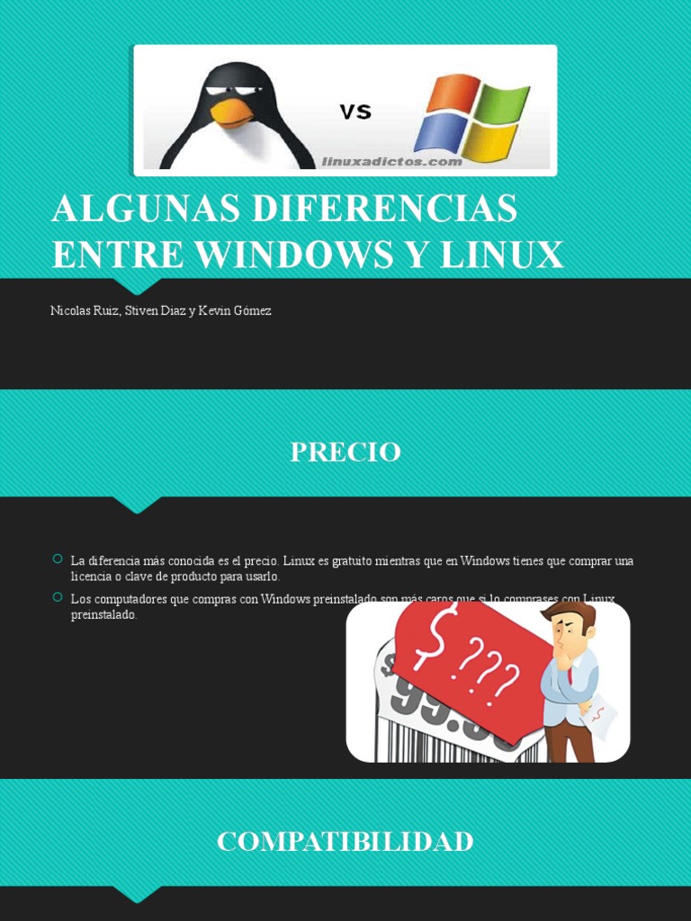 Diferencias Entre Windows y Linux | PDF | Microsoft Windows | Interfaz ...
