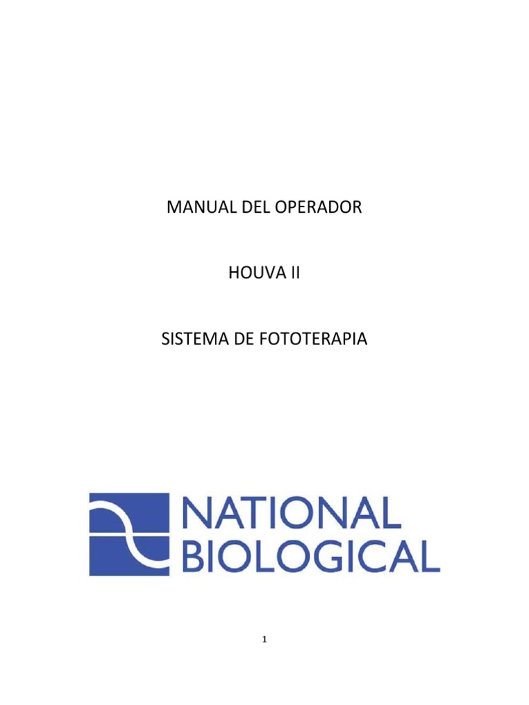 Manual Del Operador Houva Ii Uvb en Español | PDF | Ultravioleta ...