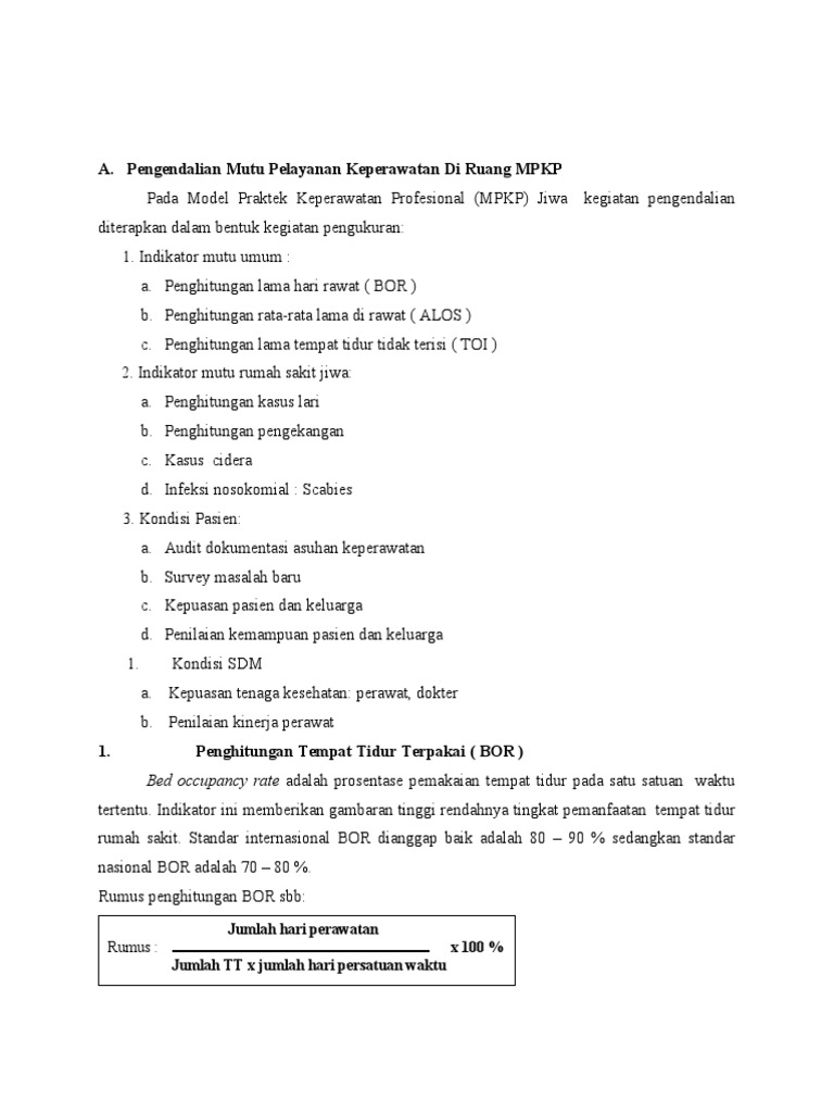 Pengendalian Mutu Pelayanan Keperawatan Di Ruang MPKP | PDF | Pengembangan Diri | Kesehatan Holistik