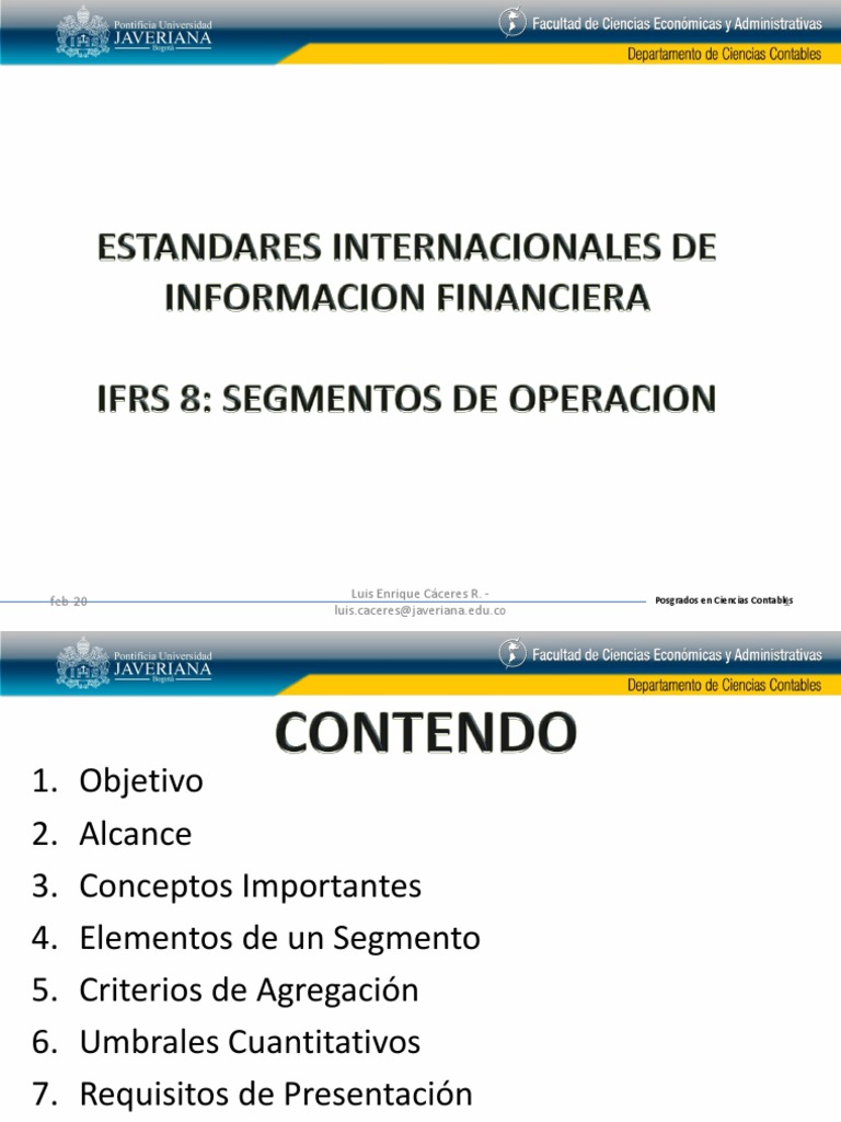 Presentacion Ifrs 8 PDF | Descargar gratis PDF | normas internacionales ...