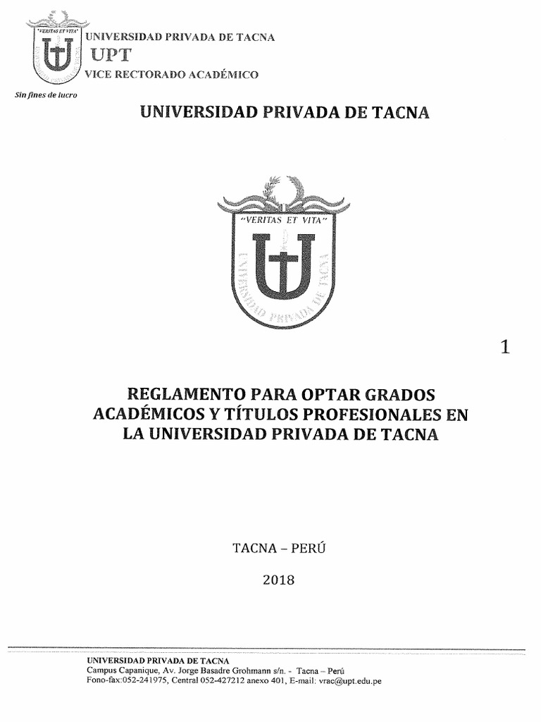 Reglamento de Grados y Titulos 2018 | PDF | Titulo academico | Universidad