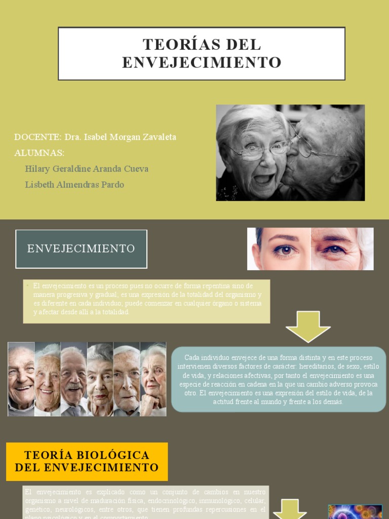 Teorías Del Envejecimiento | PDF | Envejecimiento | Vejez