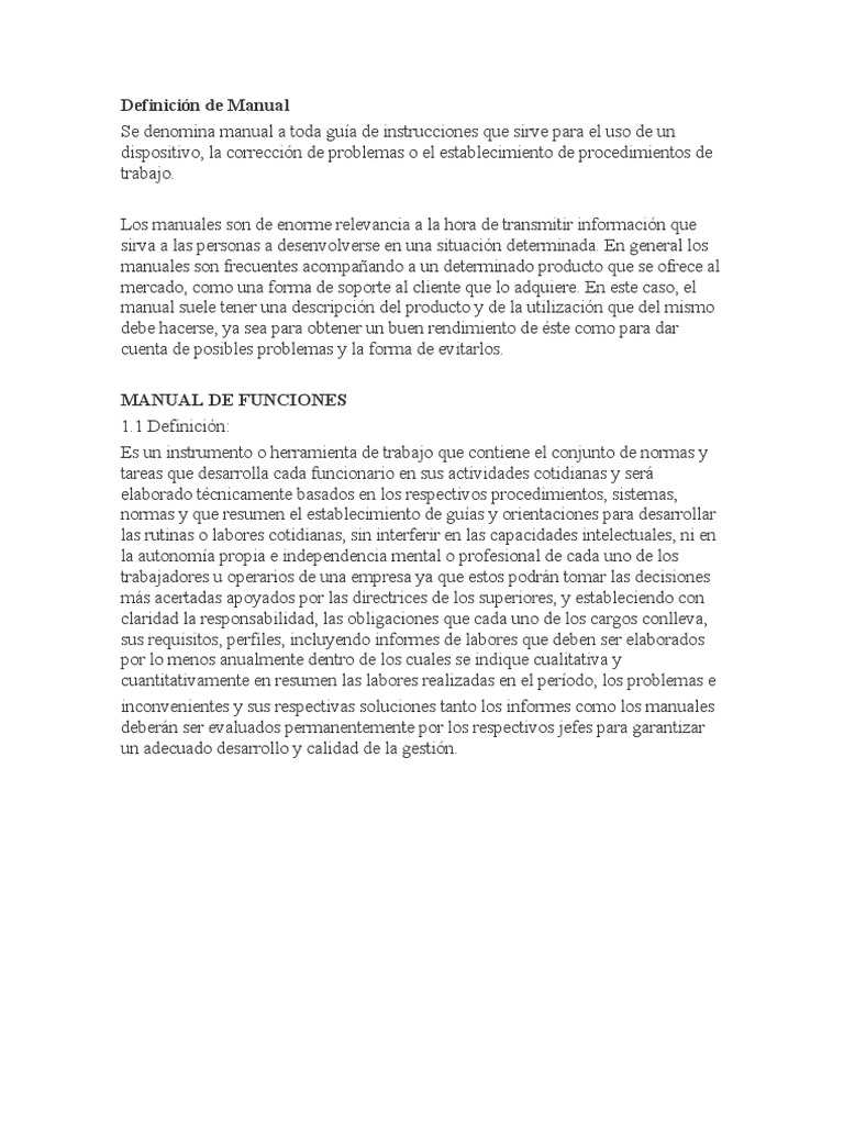 Definición de Manual | PDF