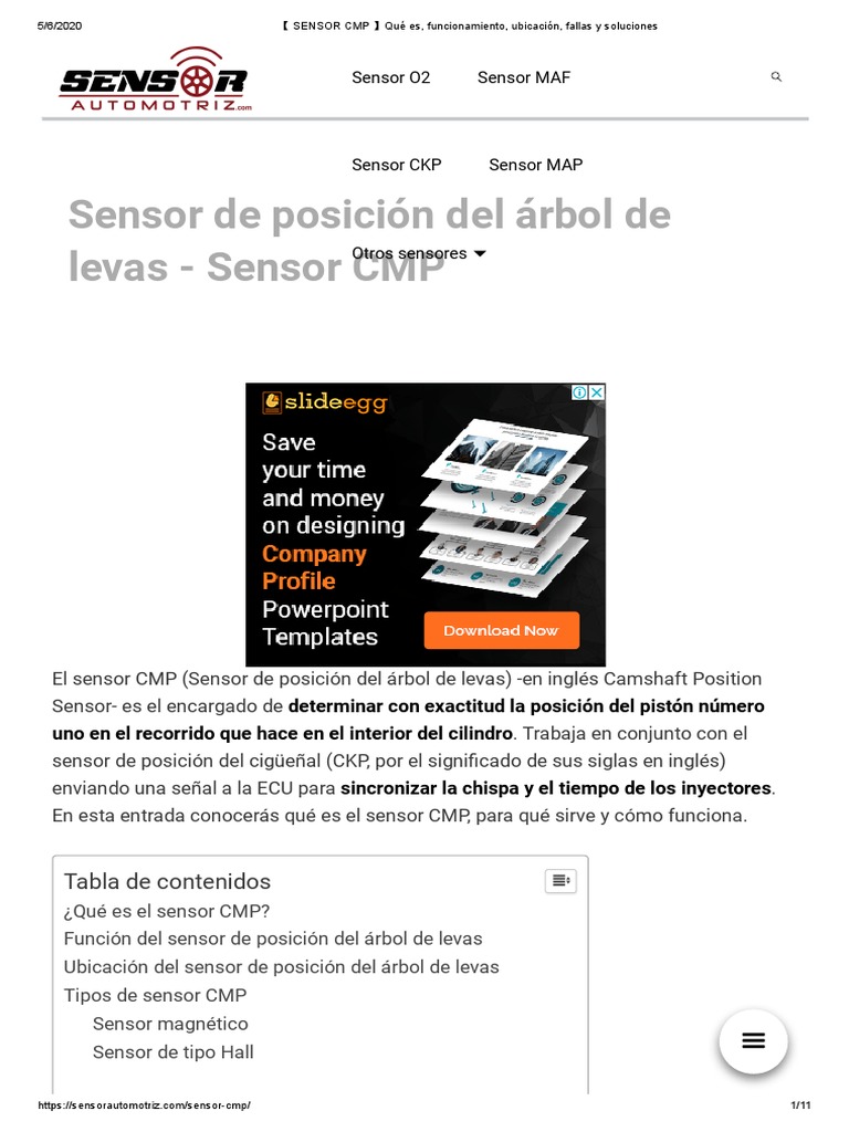 SENSOR CMP 】Qué es, funcionamiento, ubicación, fallas y soluciones ...