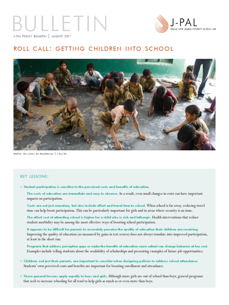 Bulletin: Roll C All Ge T Ting Children Into School | PDF | Schools ...