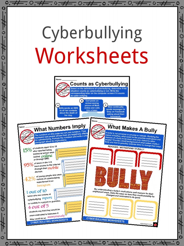 Sample Cyberbullying Worksheets | PDF | Cyberbullying | Bullying