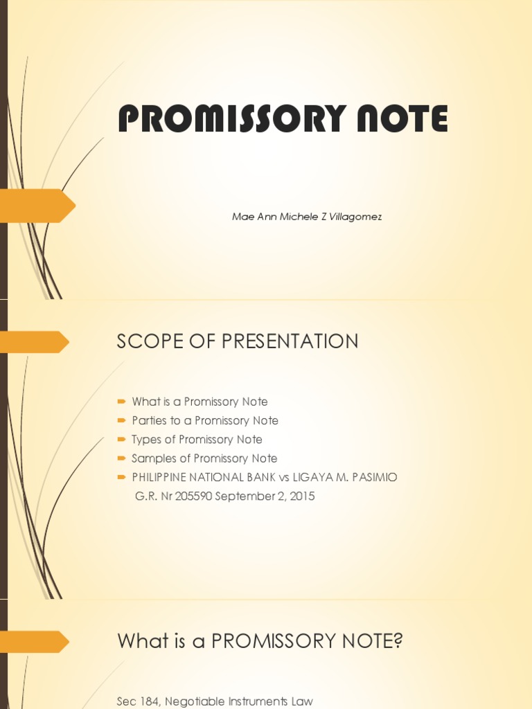 Group 7 PROMISSORY-NOTE | PDF | Promissory Note | Financial Services