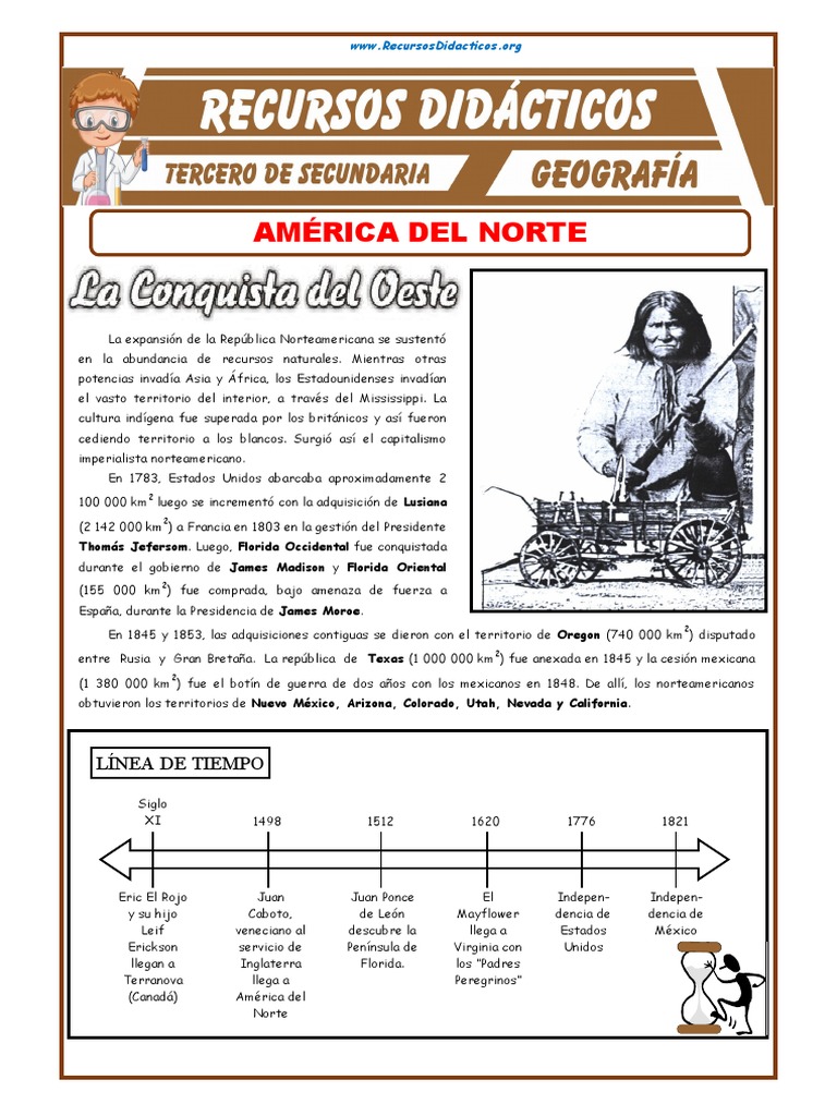 América Del Norte para Tercer Grado Secundaria | PDF | océano Atlántico ...