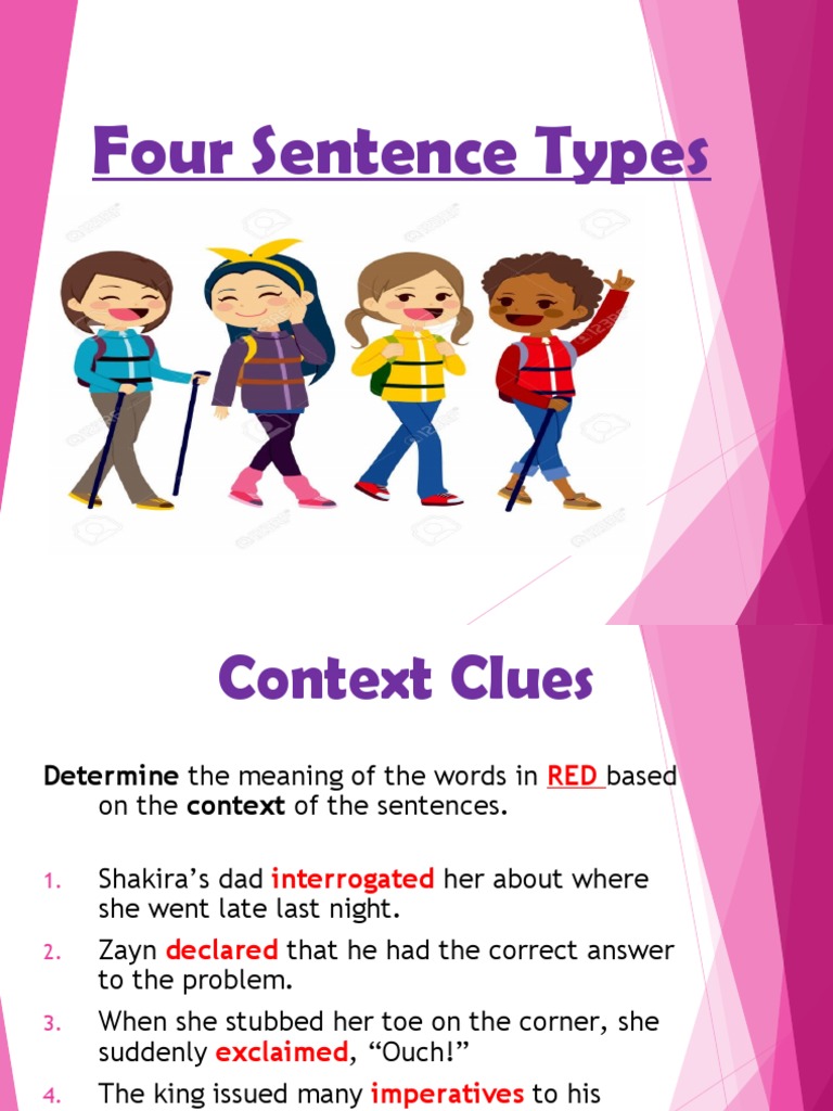 Understanding Four Sentence Types | PDF | Sentence (Linguistics) | Question