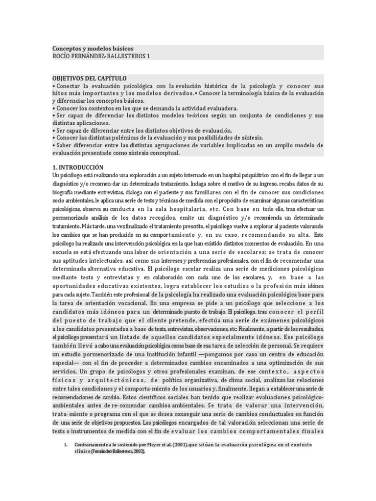 Conceptos y Modelos Básicos | PDF | Sicología | Comportamiento