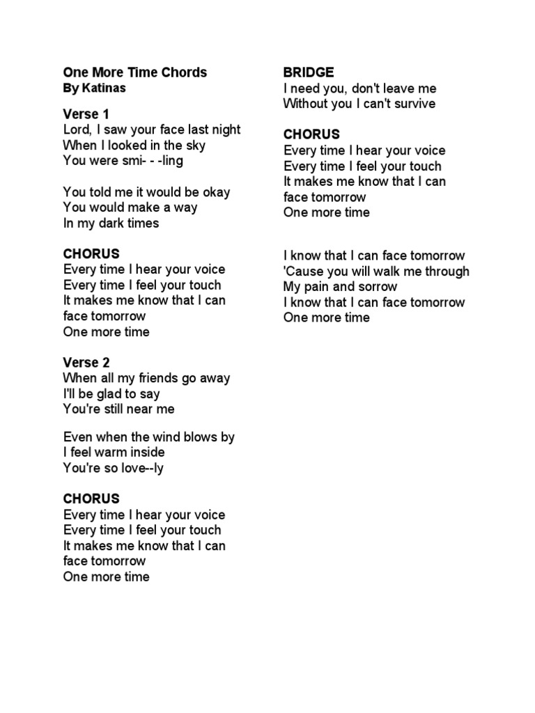 One More Time Chords | PDF