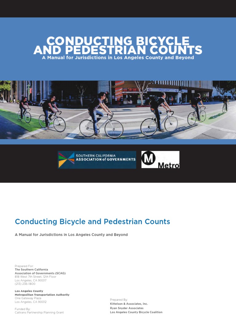 Conducting Bicycle and Pedestrian Counts PDF | PDF | Traffic ...