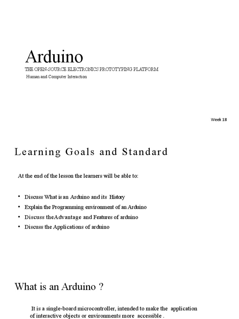 Arduino The Open Source Electronics Prototyping Platform Pdf Arduino Computing